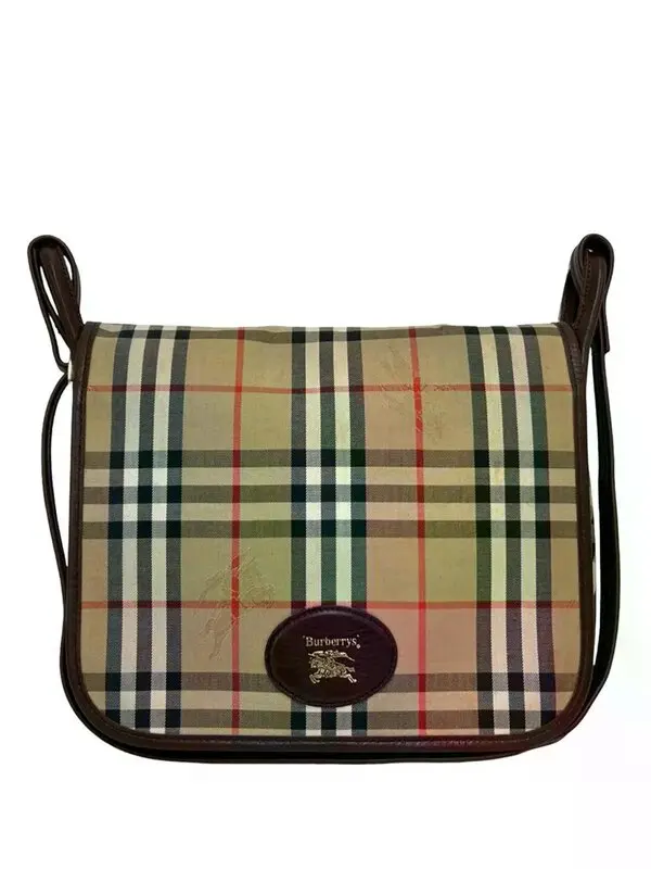 Burberry Haymarket Check Canvas Crossbody Bag - Neutrals