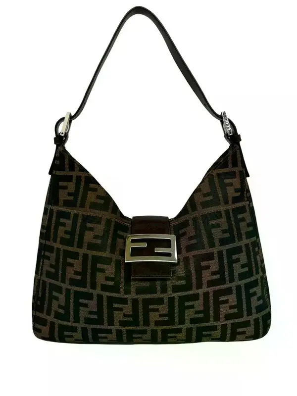 Fendi Zucca Canvas Shoulder Bag - Brown