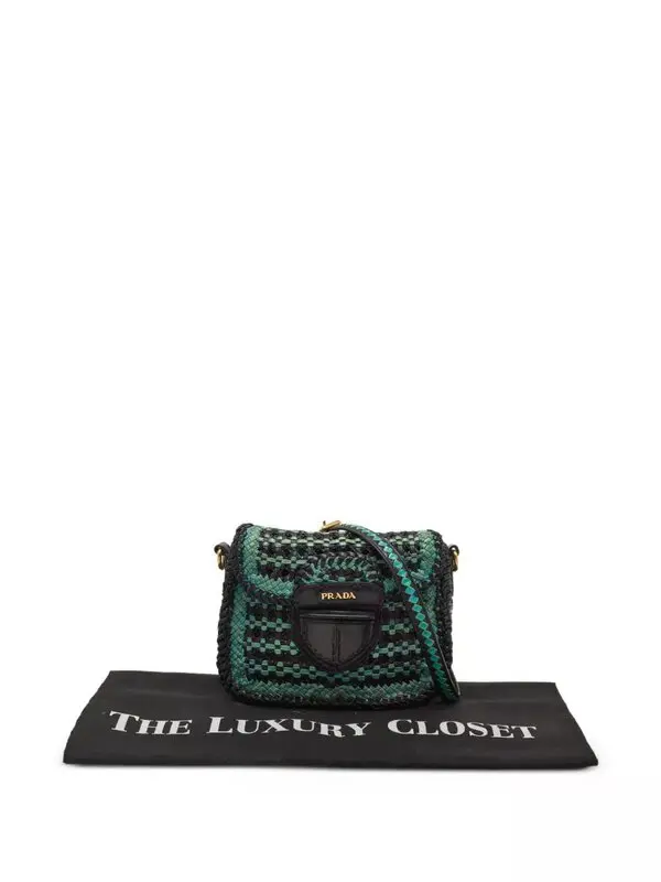 Prada Madras Woven Crossbody Bag