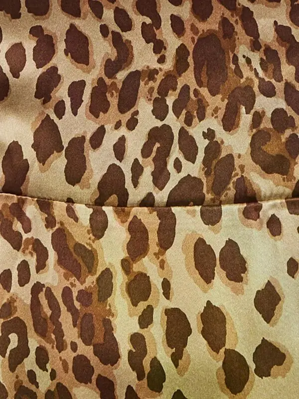 REFORMATION Animal-print Silk Slit Midi Dress