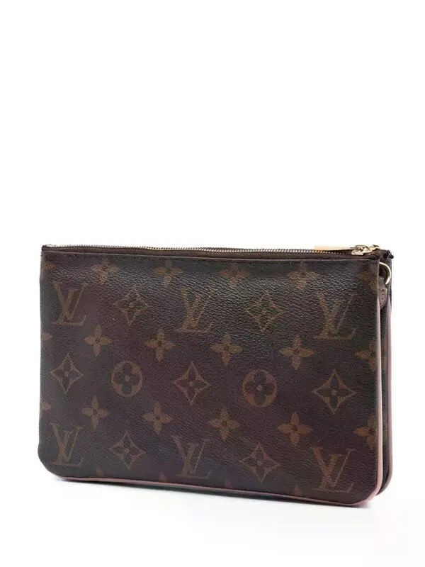 LOUIS VUITTON Monogram Blooming Flowers Double Zip Pochette Crossbody Bag