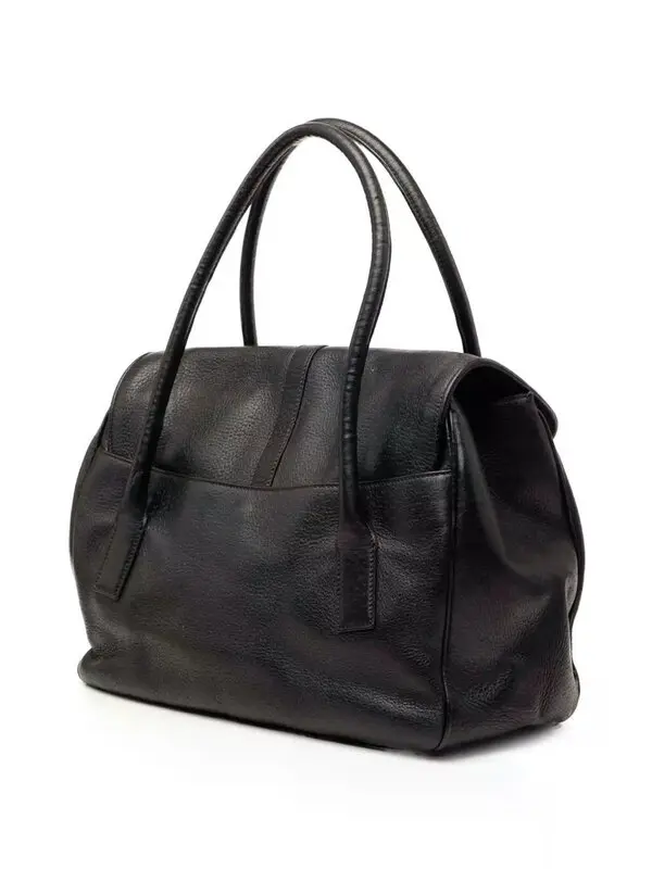 FERRAGAMO Leather Gancini Flap Handbag