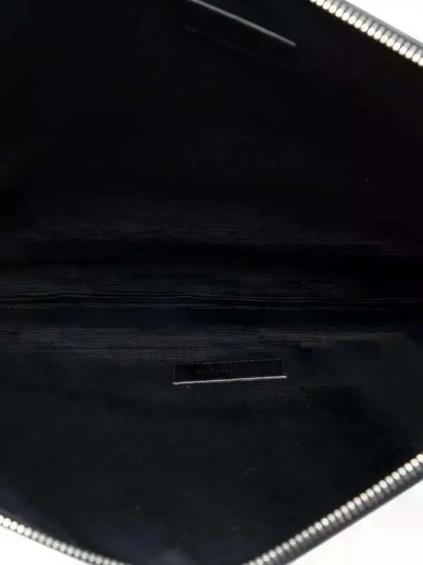 Saint Laurent Grain De Poudre Zip Document Holder Clutch Bag