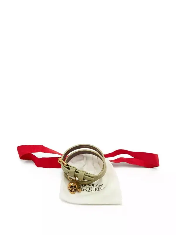 Alexander McQueen Skull Charm Wrap-around Bracelet