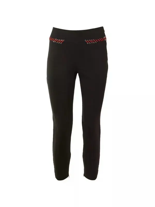 Alexander McQueen Tailored Trousers With Braid Detail - Black