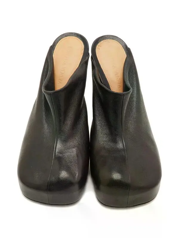 Bottega Veneta Leather Square Toe Mules