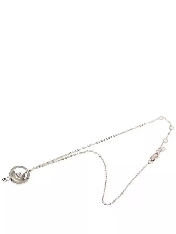 Dior Brass Button Pendant Necklace