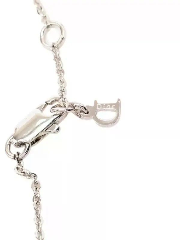 Dior Brass Button Pendant Necklace