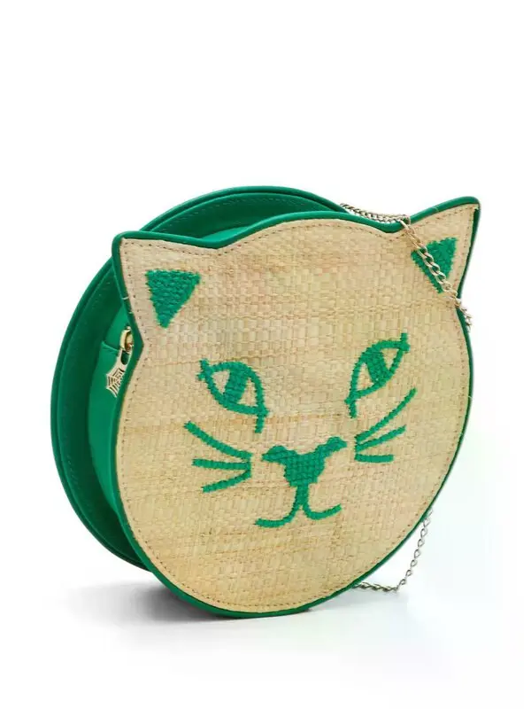 CHARLOTTE OLYMPIA Kitty Clutch Bag - Green