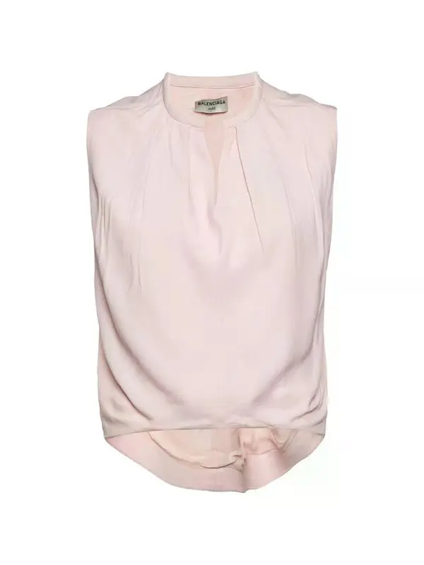 Balenciaga Sleeveless V-neck Top - Pink
