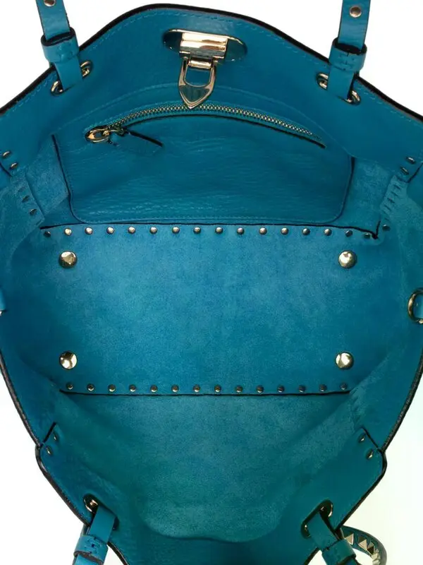 Valentino Garavani Rockstud Trapeze Satchel - Blue