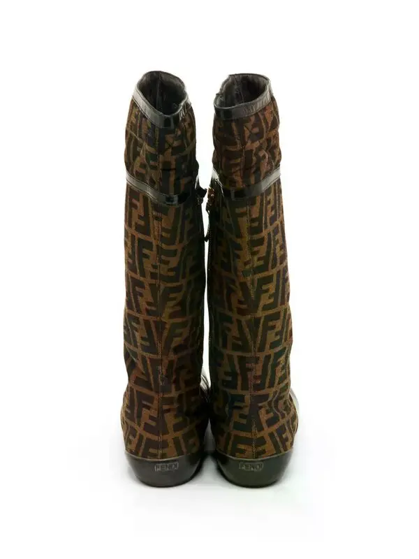 Fendi Zucca Patent Leather Boots