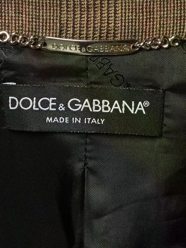 Dolce & Gabbana Tie-detail Check-print Blazer