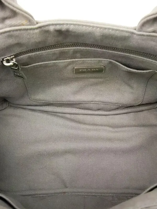 Prada Canapa Bijoux And Grommet Satchel