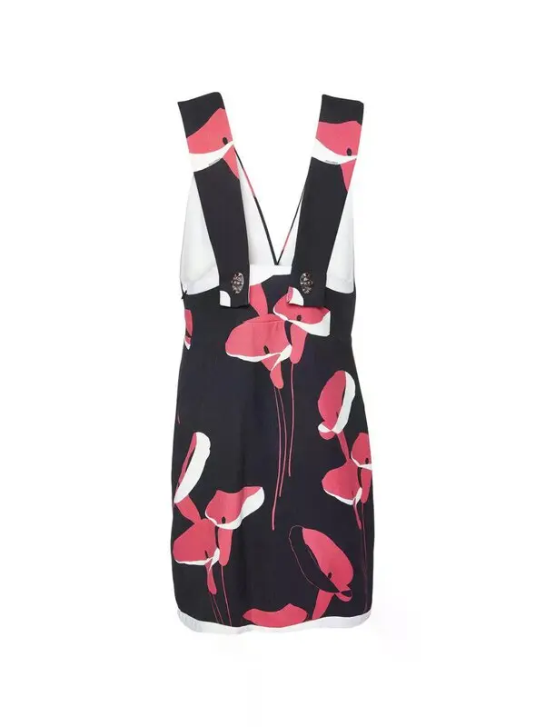 Miu Miu Floral-print Turn-lock Mini Dress