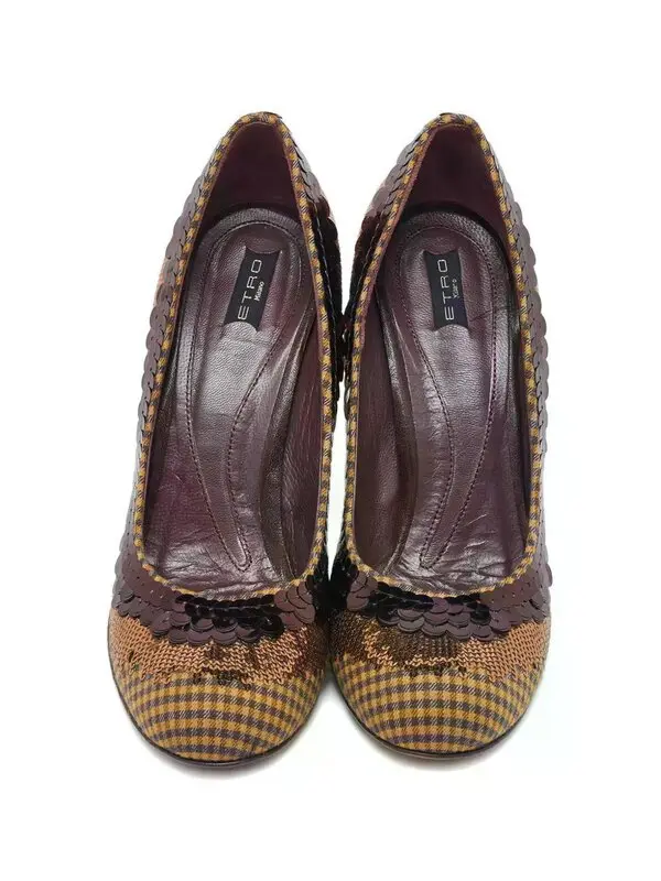 Etro Sequin Round-toe Pumps