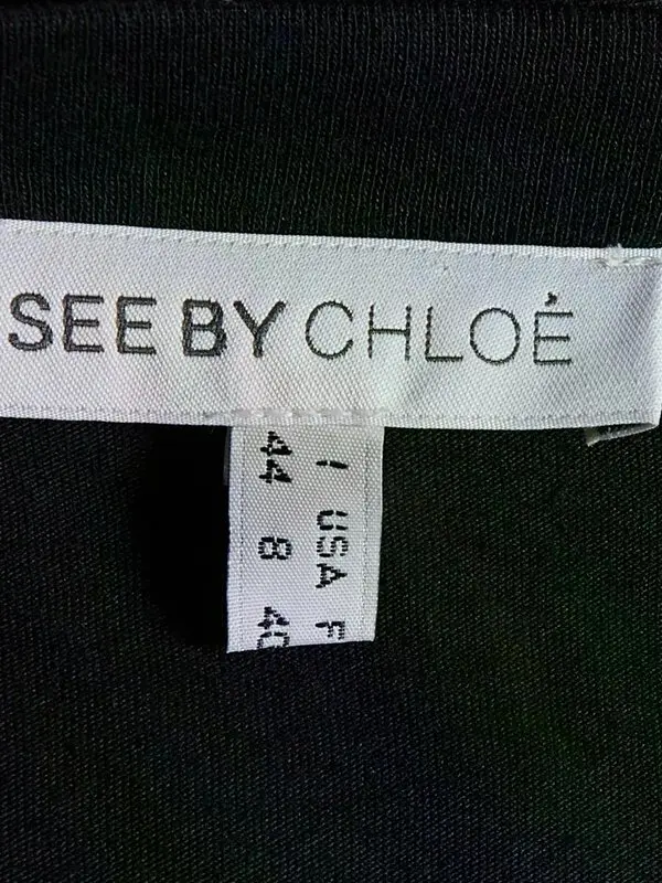 See By Chloé Jersey Ruffle Trim Mini Dress