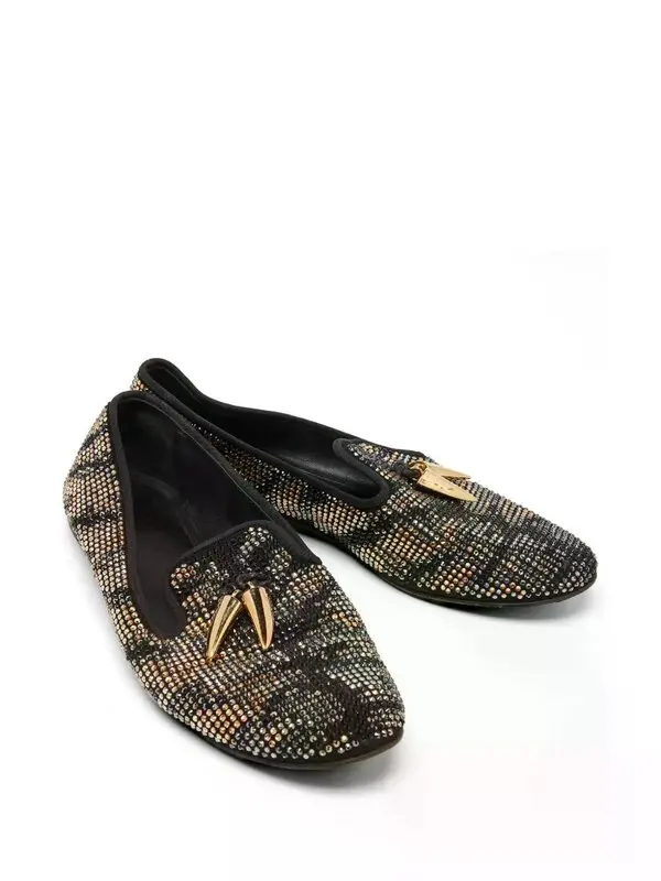 GIUSEPPE ZANOTTI Crystal-embellished Shark Tooth Loafers