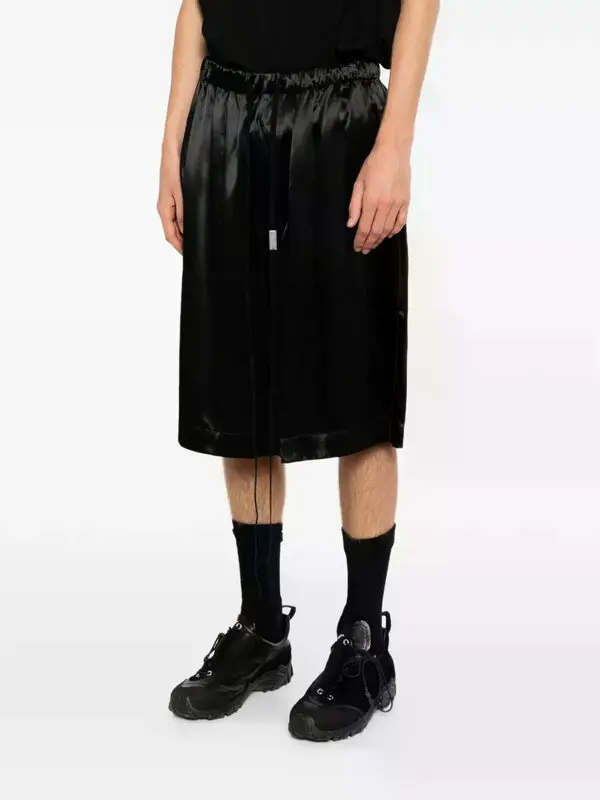 ANN DEMEULEMEESTER Drawstring Satin Shorts