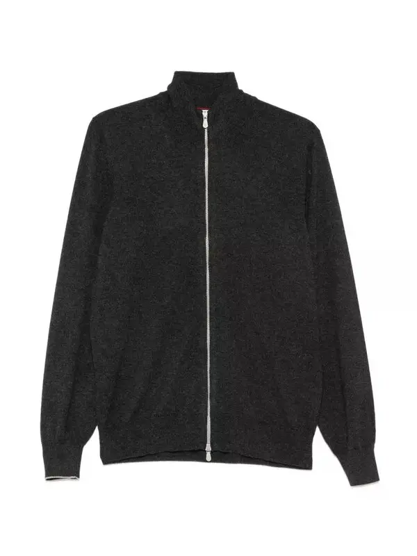 Brunello Cucinelli High Neck Zip-up Cardigan