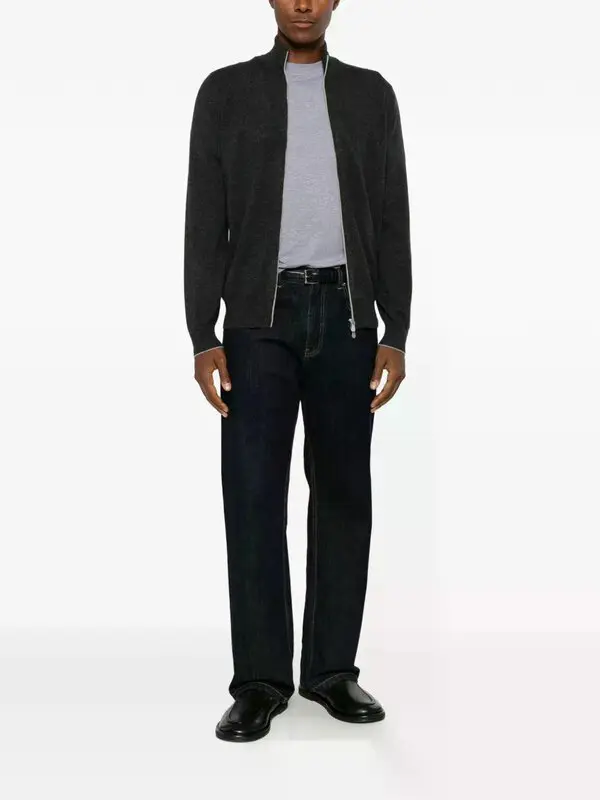 Brunello Cucinelli High Neck Zip-up Cardigan