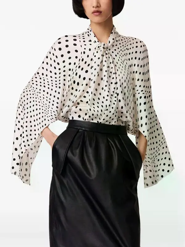Stella McCartney Polka Dot Pussy-bow Blouse