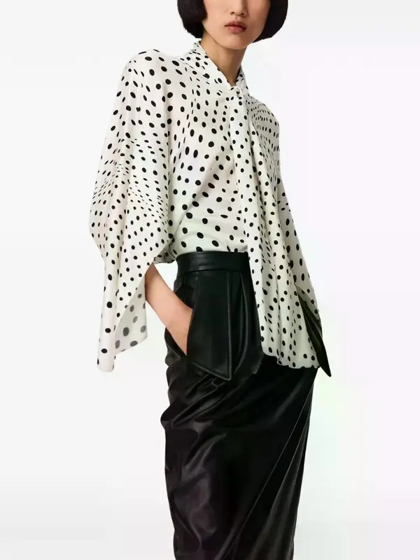 Stella McCartney Polka Dot Pussy-bow Blouse