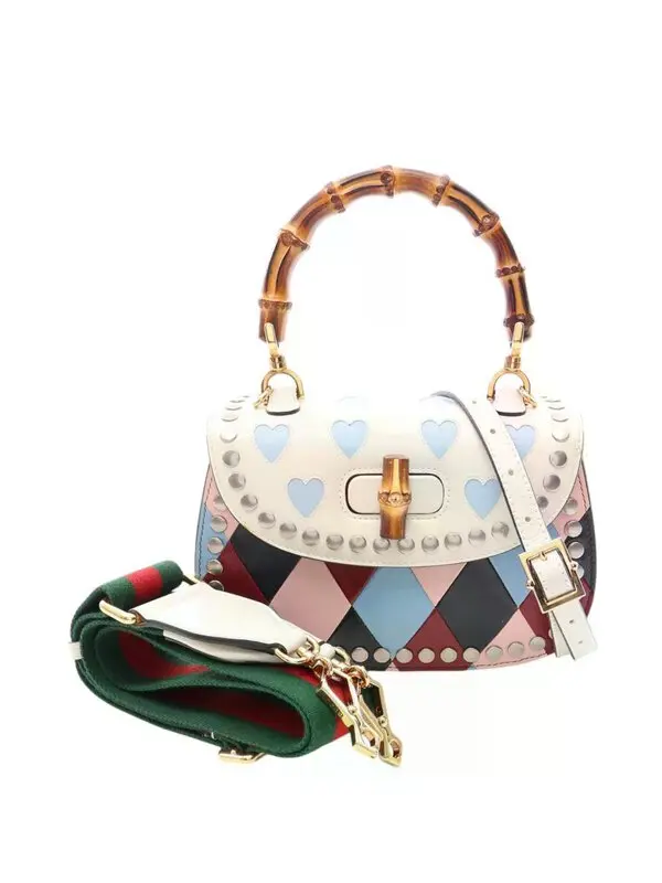 Gucci Livelight Bamboo Top Handle Bag Satchel - Multicolour
