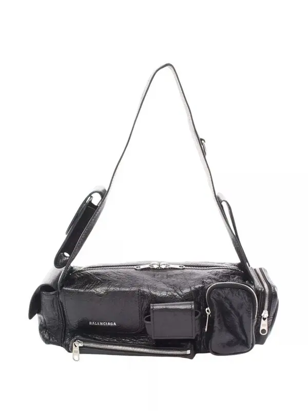 Balenciaga Lambskin Superbusy Sling Bag Xs - Black