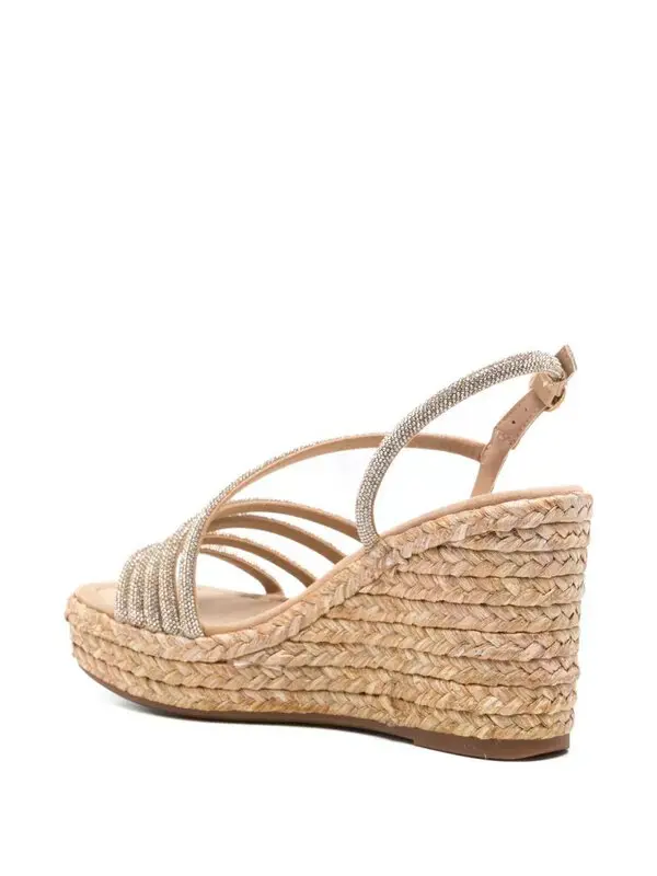 ALMA EN PENA Crystal Embellished Wedge Sandals