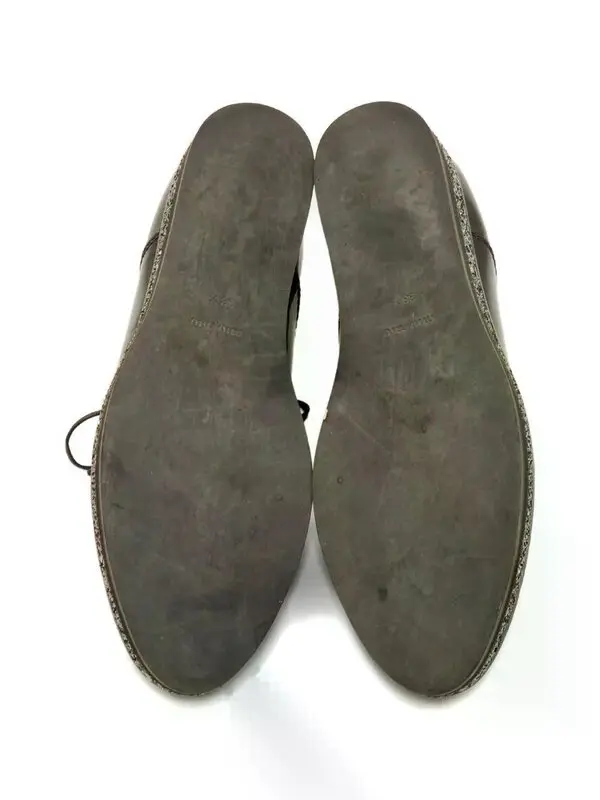 Miu Miu Glitter-sole Patent-leather Derby Shoes