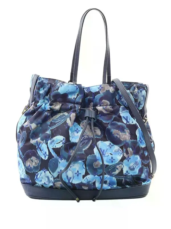 LOUIS VUITTON Limited Edition Monogram Nylon Ikat Noefull Mm Bucket Bag - Blue