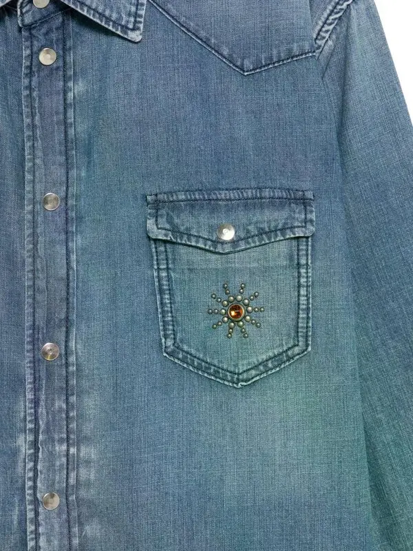 HTC LOS ANGELES Embellished Western-yoke Shirt