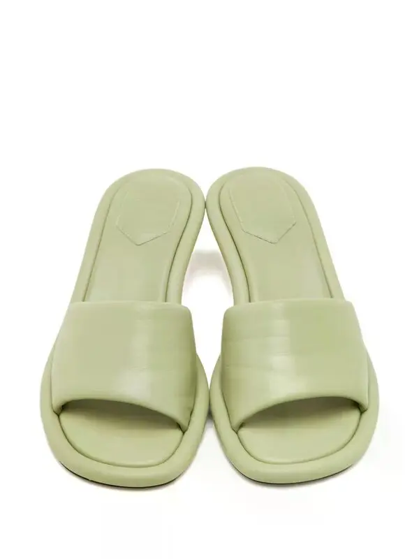 Fendi Baguette Leather Slip-on Sandals