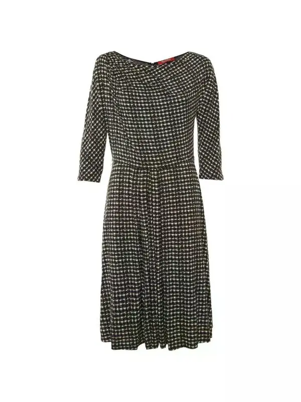 Max Mara Printed Jersey Midi Dress - Black