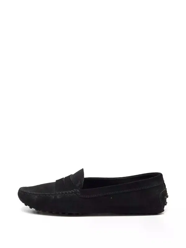 TOD'S Gommino Suede Loafers - Black