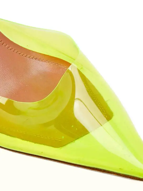 Amina Muaddi Holli Glass Slingback Pumps