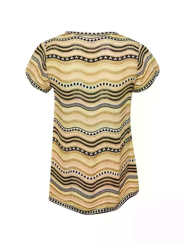 Missoni Wavy-knit Metallic Top
