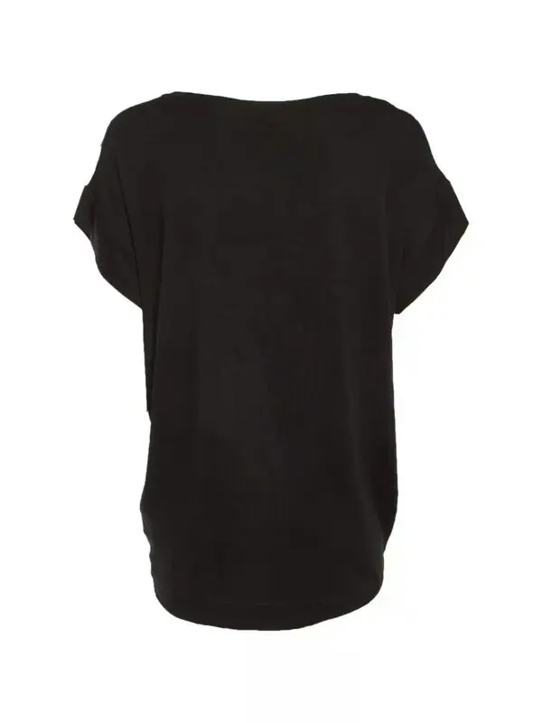 Just Cavalli Tiger-print Knit T-shirt With Satin Front Panel