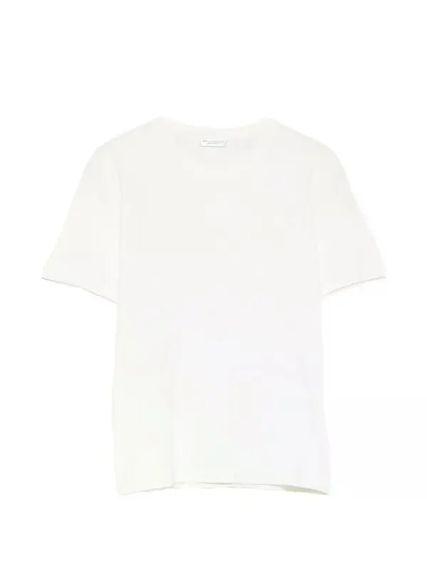 ROBERTO COLLINA Ribbed-trim T-shirt - Neutrals