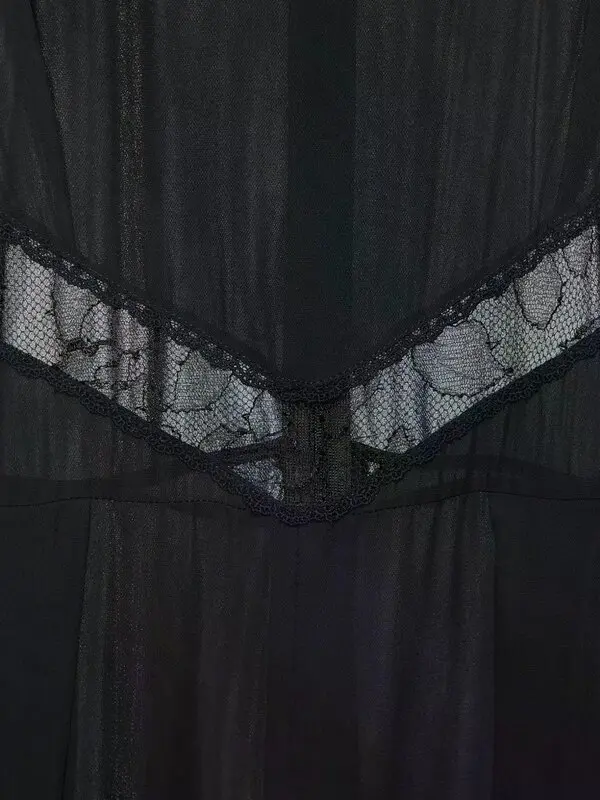 Stella McCartney Georgette Jumpsuit With Lace Detailing