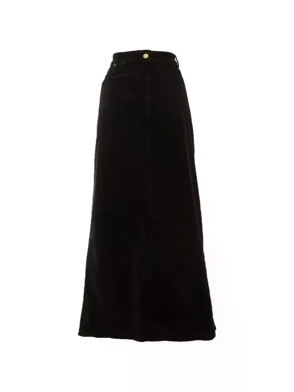 GANNI Corduroy A-line Maxi Skirt - Black