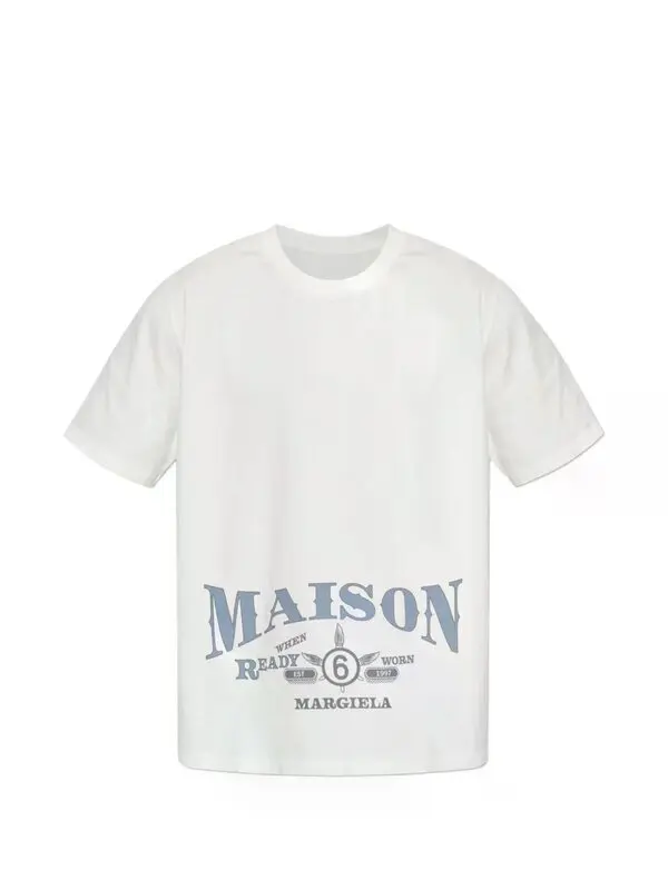 MAISON MARGIELA Logo-print T-shirt - Neutrals