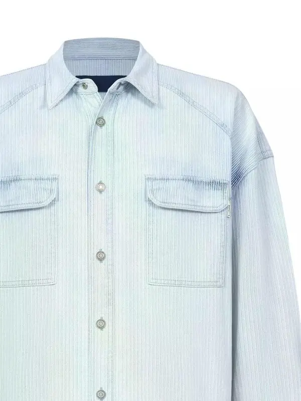 JUUN.J Striped Drop-shoulder Shirt