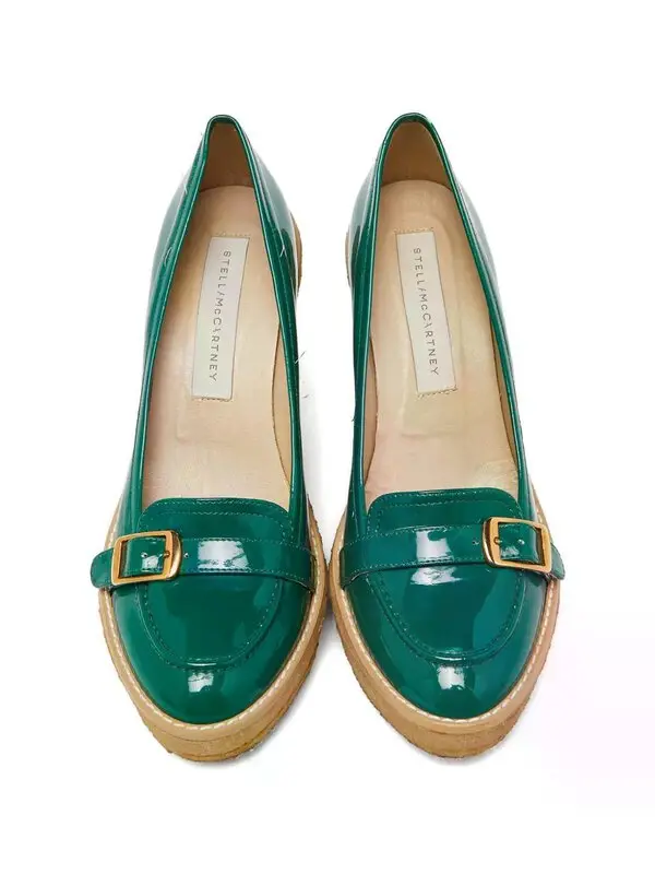 Stella McCartney Buckle Wedge Pumps