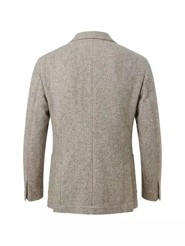 Brunello Cucinelli Cashmere Diagonal-stripe Jacket - Neutrals