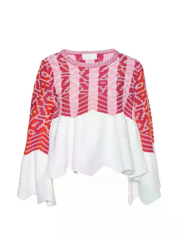 PETER PILOTTO Peplum Knit Sweater - Pink