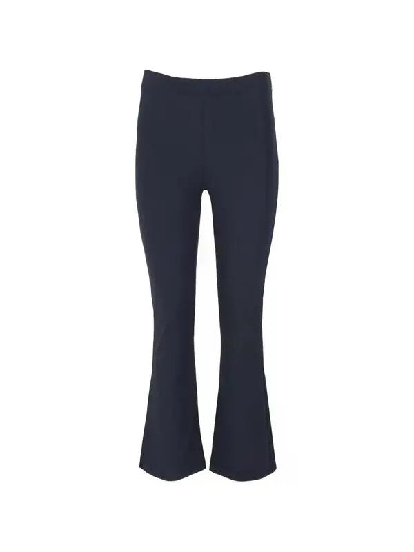 LA ROSE Elasticated Waistband Flared-leg Trousers - Blue