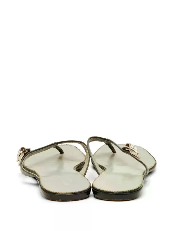 Gucci Crystal Buckle Thong Sandals