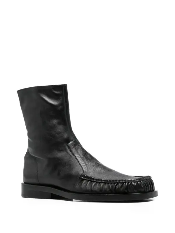 JIL SANDER Side-zip Leather Ankle Boots